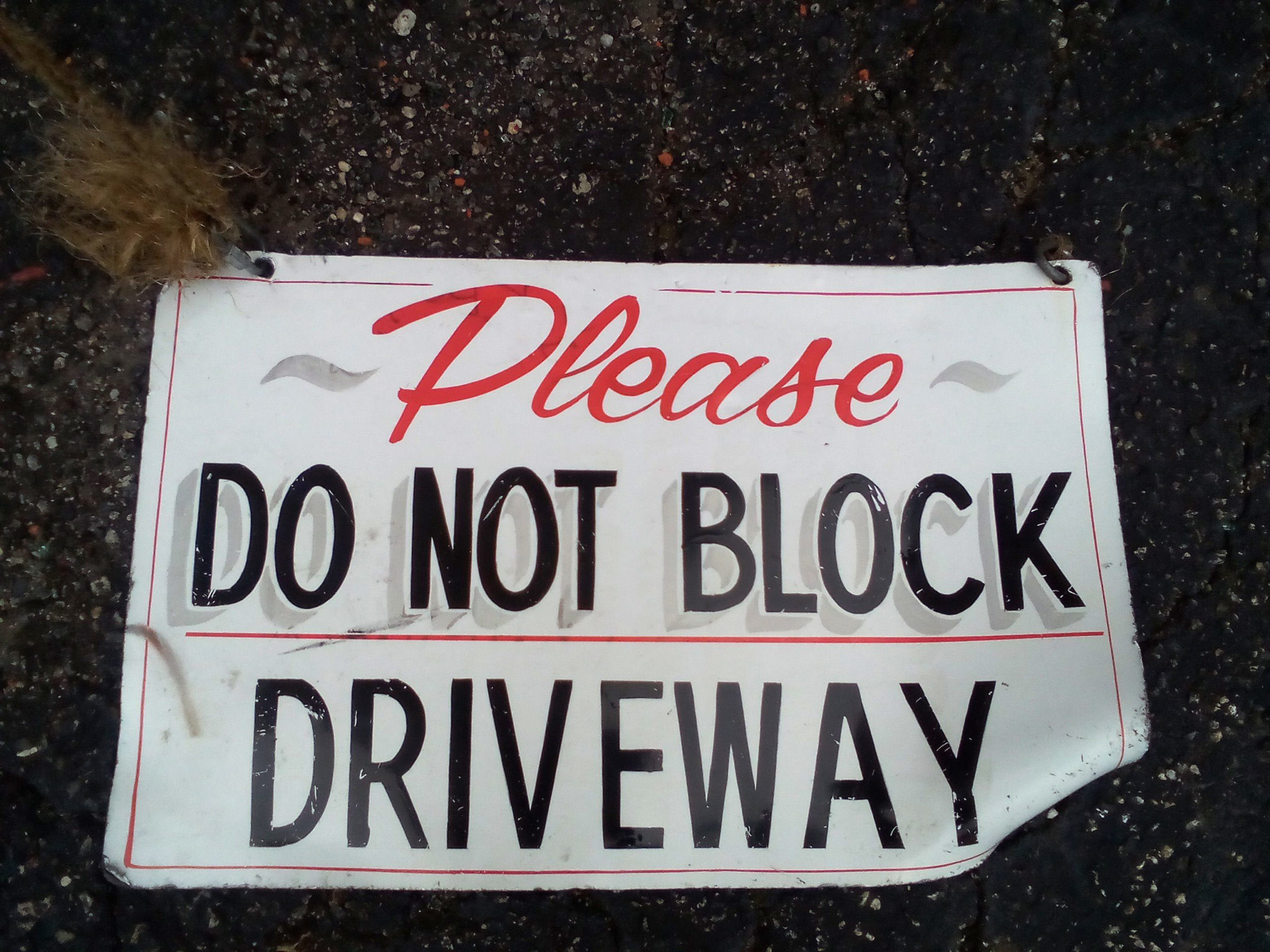 Please Do Not Block – PVD Signs